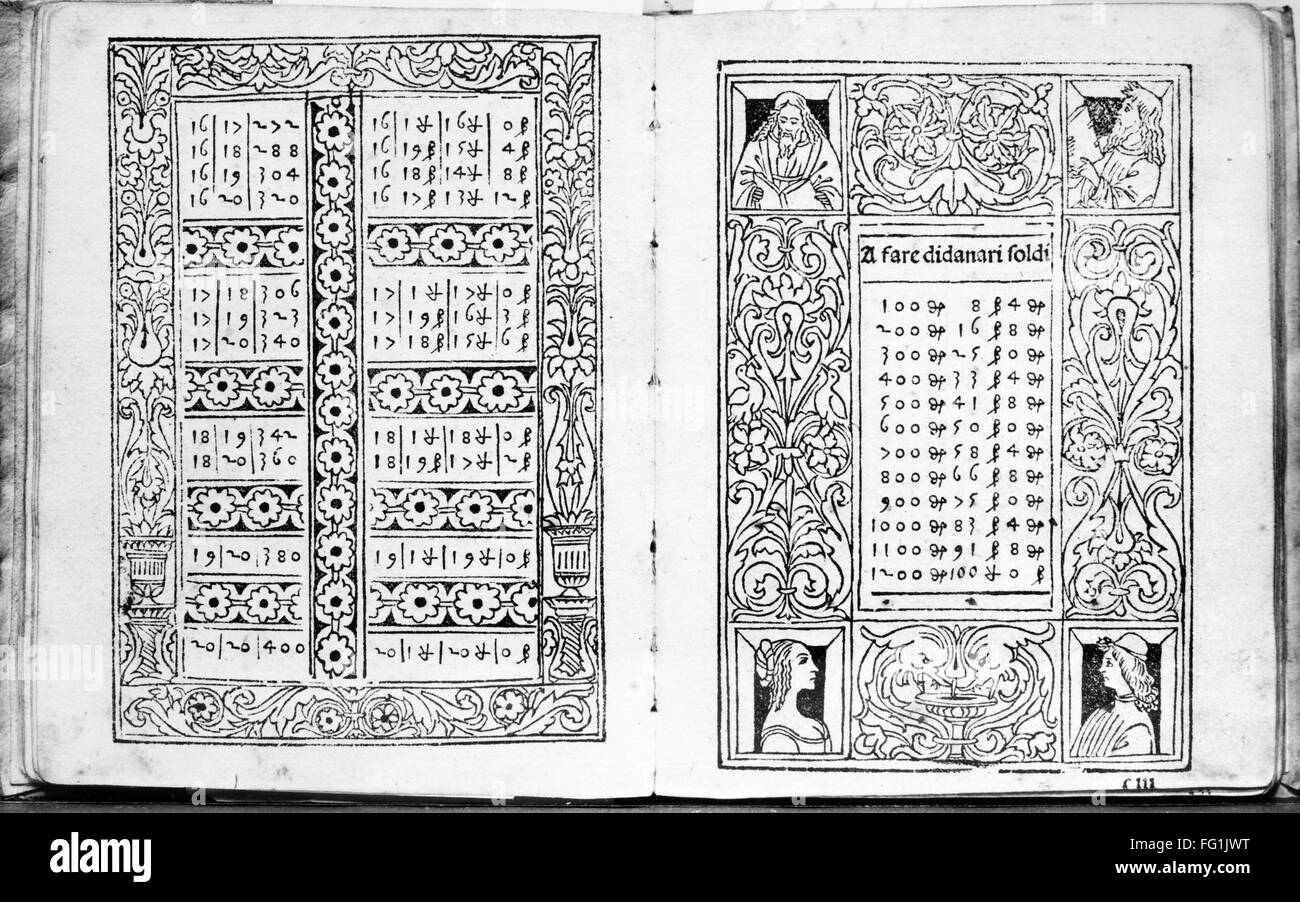 CALANDRI: DE ARITHMETICA. /nTwo pages from 'De Arithmetica,' by Filippo ...