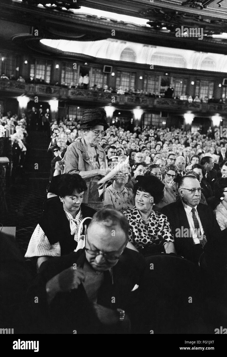 THEATRE, 20th CENTURY. /nAn audience in a crowded theatre. Photograph ...
