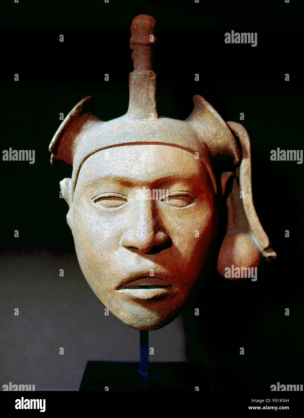 MEXICO: AZTEC DIETY. /nTerra cotta sculpture of Tezcatlipoca (smoking ...