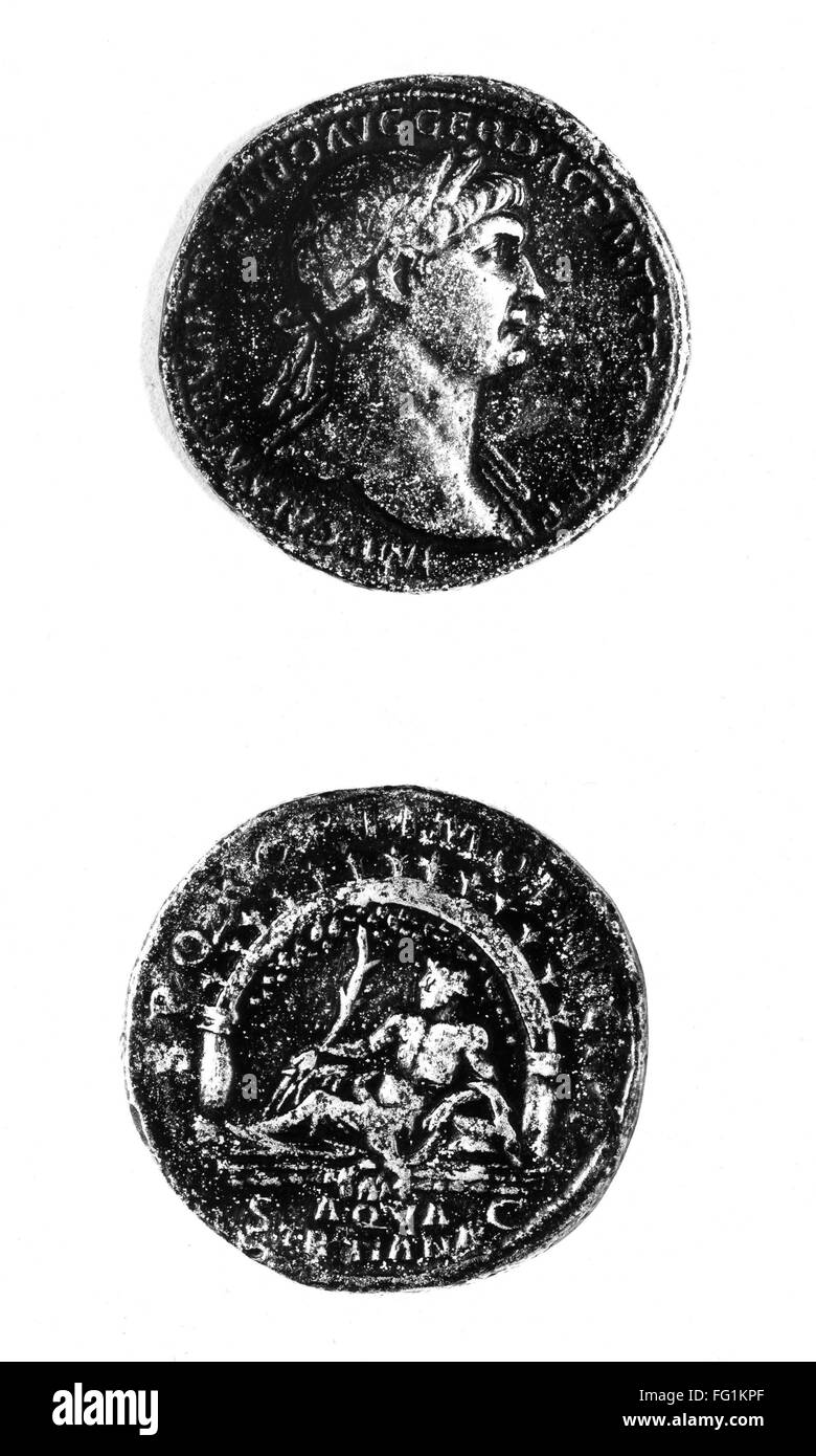 ROMAN COIN: TRAJAN. /nEmperor Trajan on bronze Roman sestertius coin ...