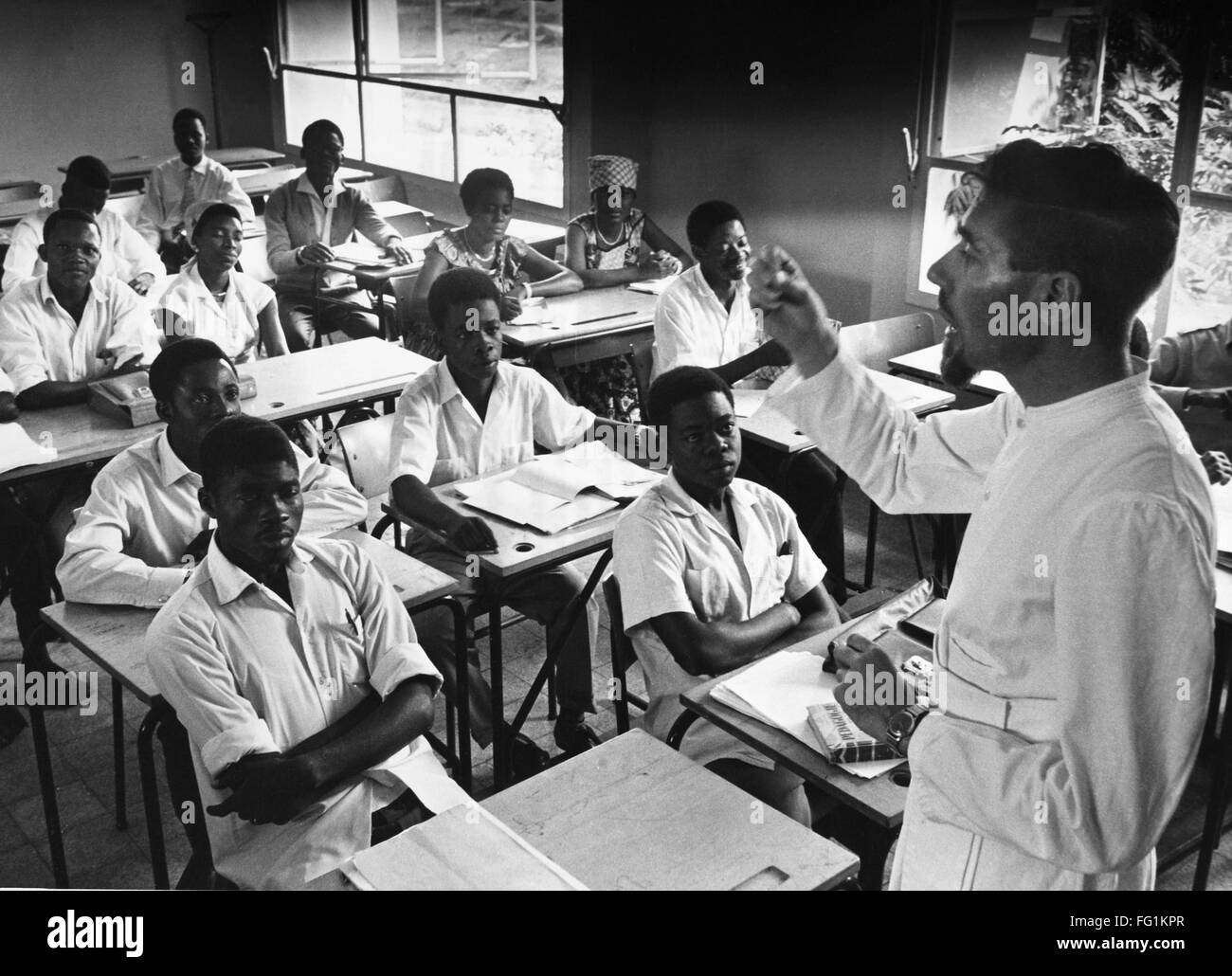 CONGO: EDUCATION, 1961. /nStudents in a classroom in Luluabourg ...