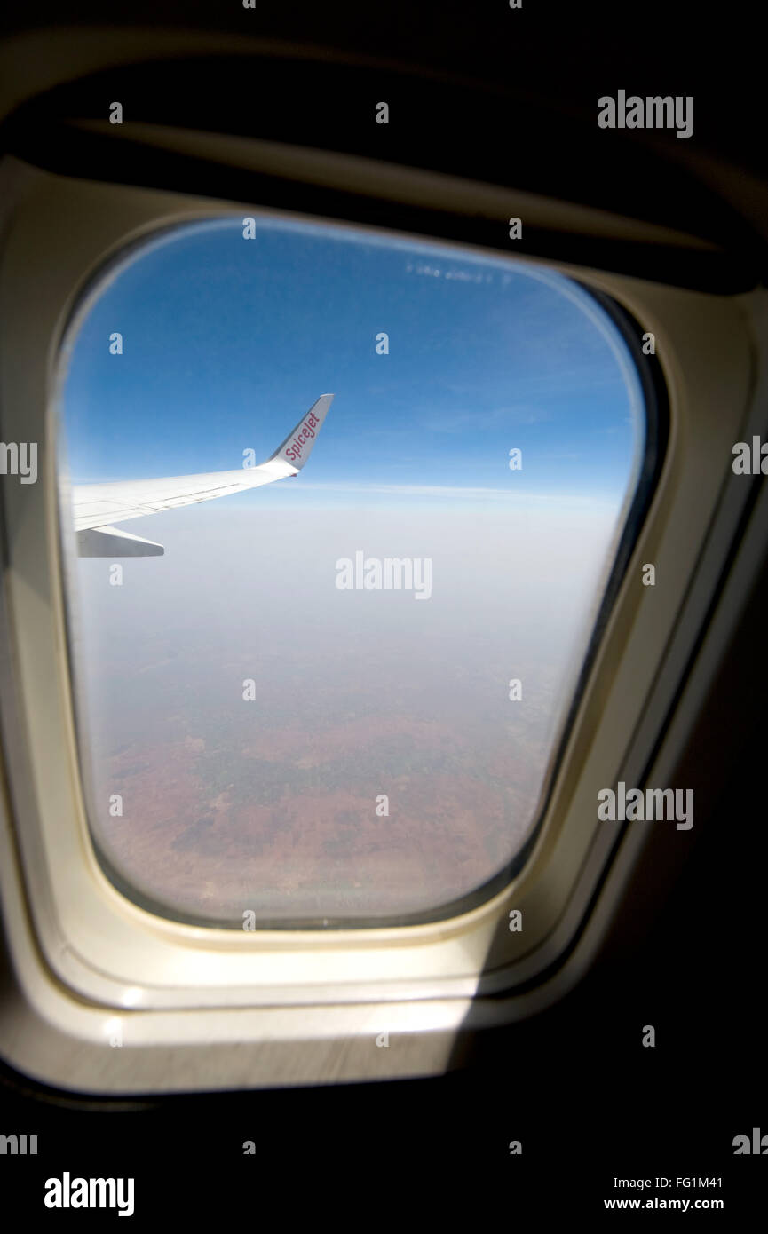 Top view from plane window ; India Stock Photo - Alamy