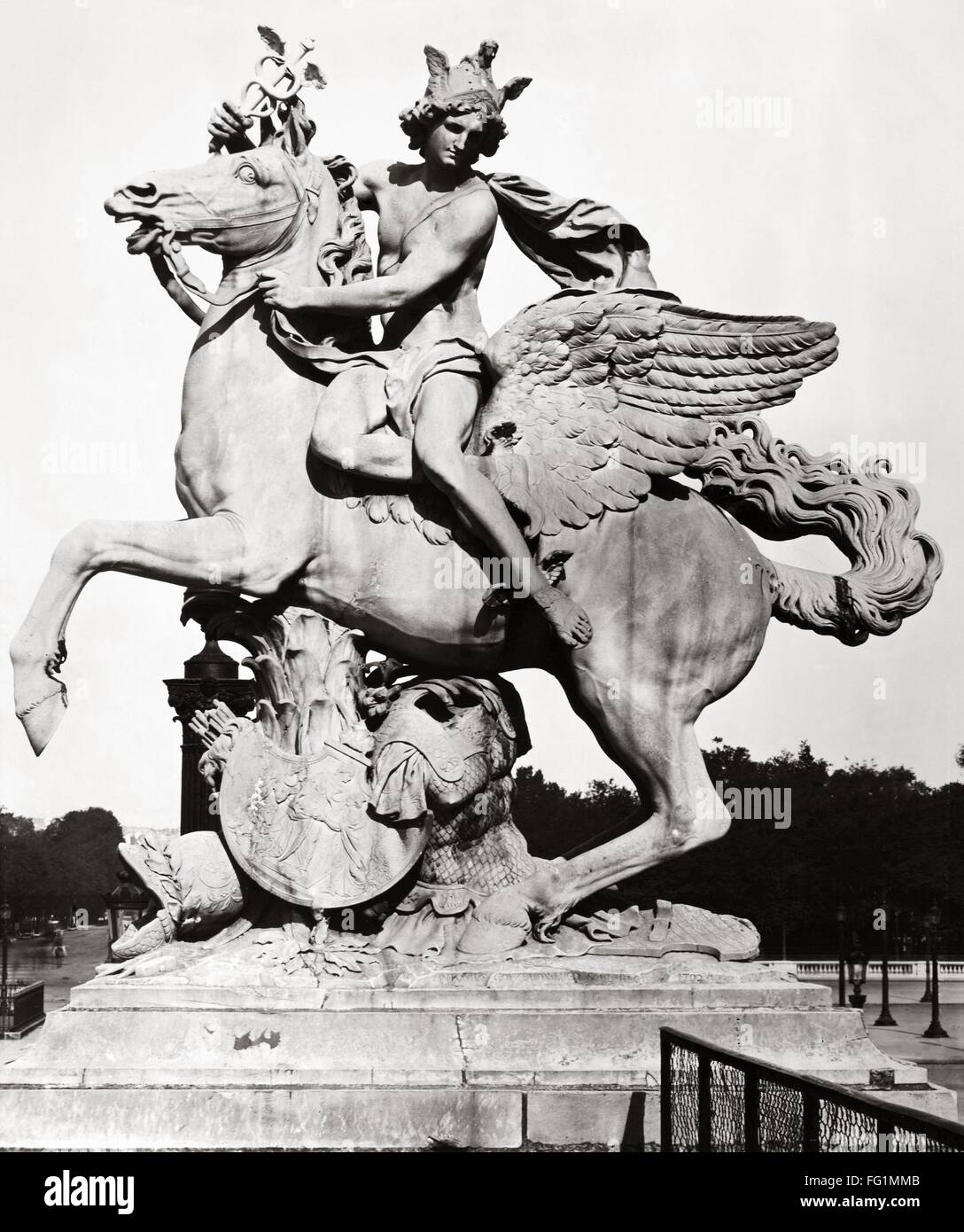 COYSEVOX: MERCURY & PEGASUS. /nMercury Riding Pegasus. Sculpture in the ...