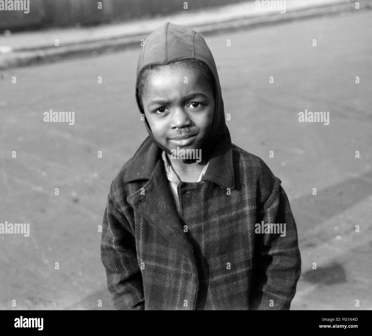 CHICAGO: BOY, 1941. /nA boy in the Black Belt area of Chicago, Illinois ...