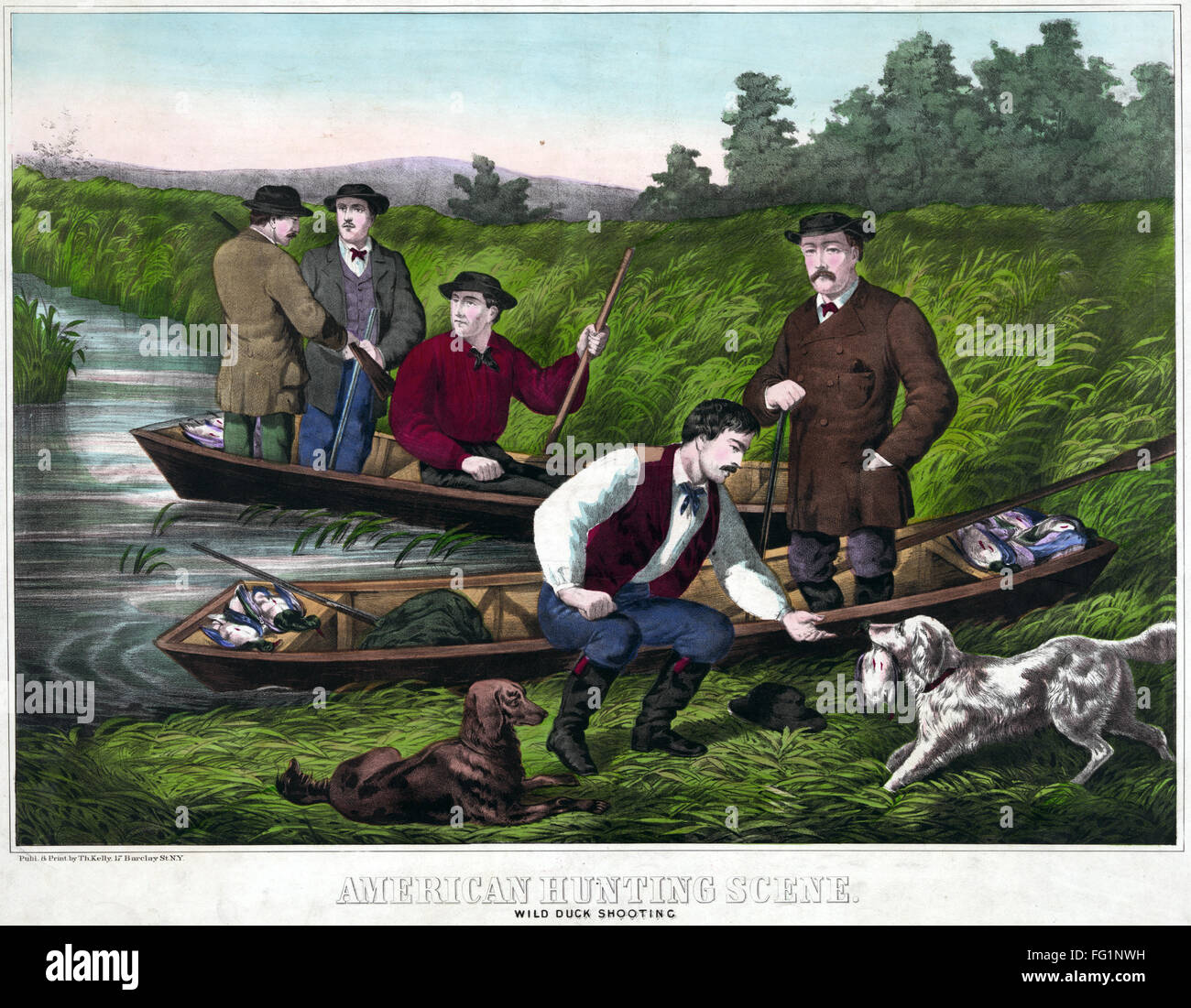 DUCK HUNTING, c1859. /n'American Hunting Scene - Wild Duck Shooting ...