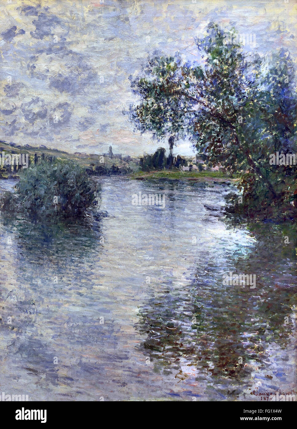 The Seine at Vetheuil 1879 Claude Monet 1840 - 1926 France French Stock ...