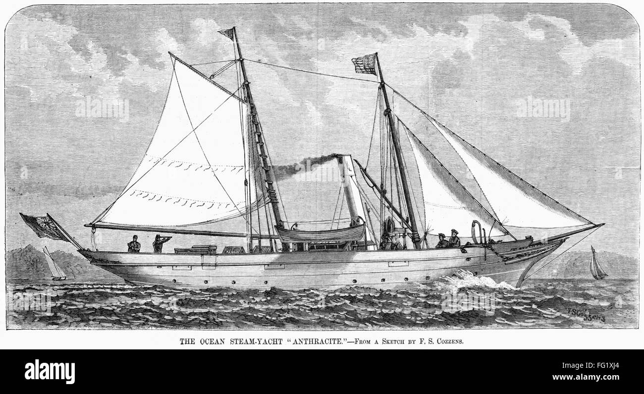 YACHT: ANTHRACITE, 1880. /nThe English ocean steam-yacht, 'Anthracite ...
