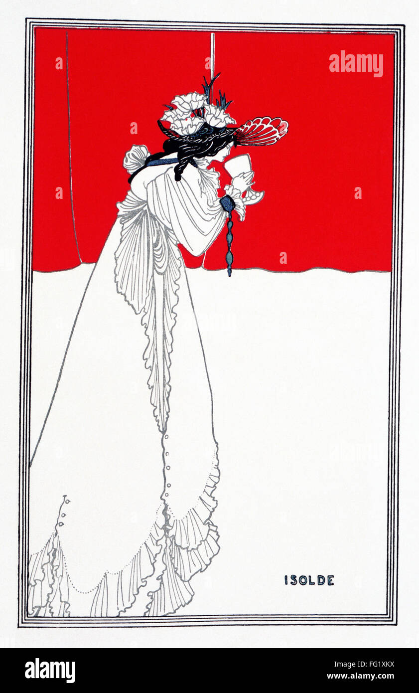 BEARDSLEY: ISOLDE, 1899. /n'Isolde.' Lithograph by Aubrey Vincent Beardsley, 1899 Stock Photo ...