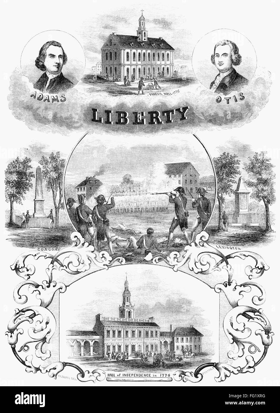 INDEPENDENCE DAY. /nCommemorative illustration of the 4th of July ...