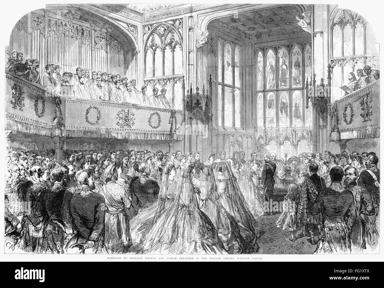 ROYAL WEDDING, 1866. /n'Marriage of Princess Helena and Prince ...