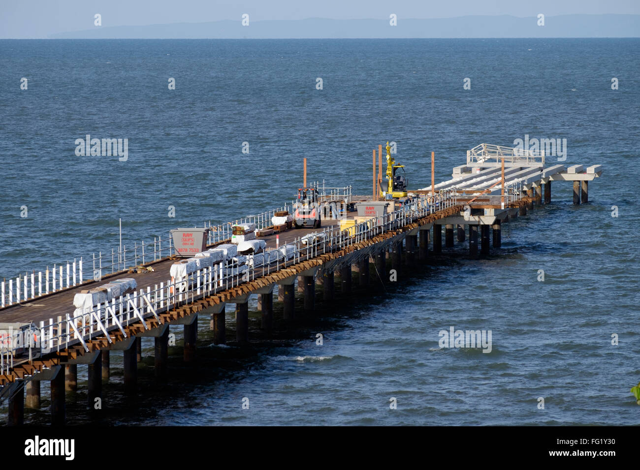 Construction continues on the new Shorncliffe Pier Stock Photo - Alamy