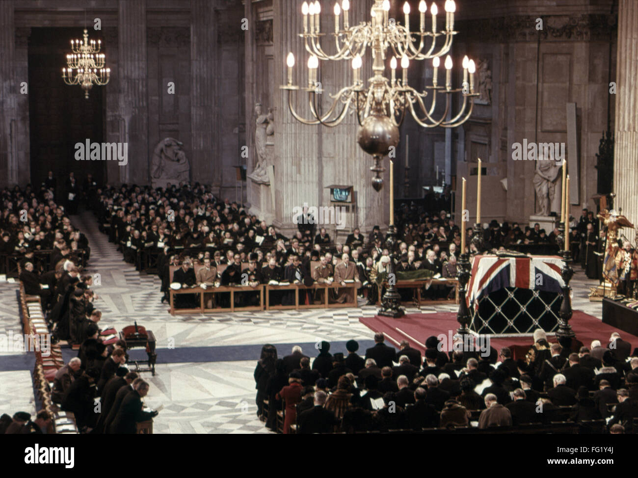 CHURCHILL FUNERAL, 1965. /nScene in St. Paul's Cathedral, London ...