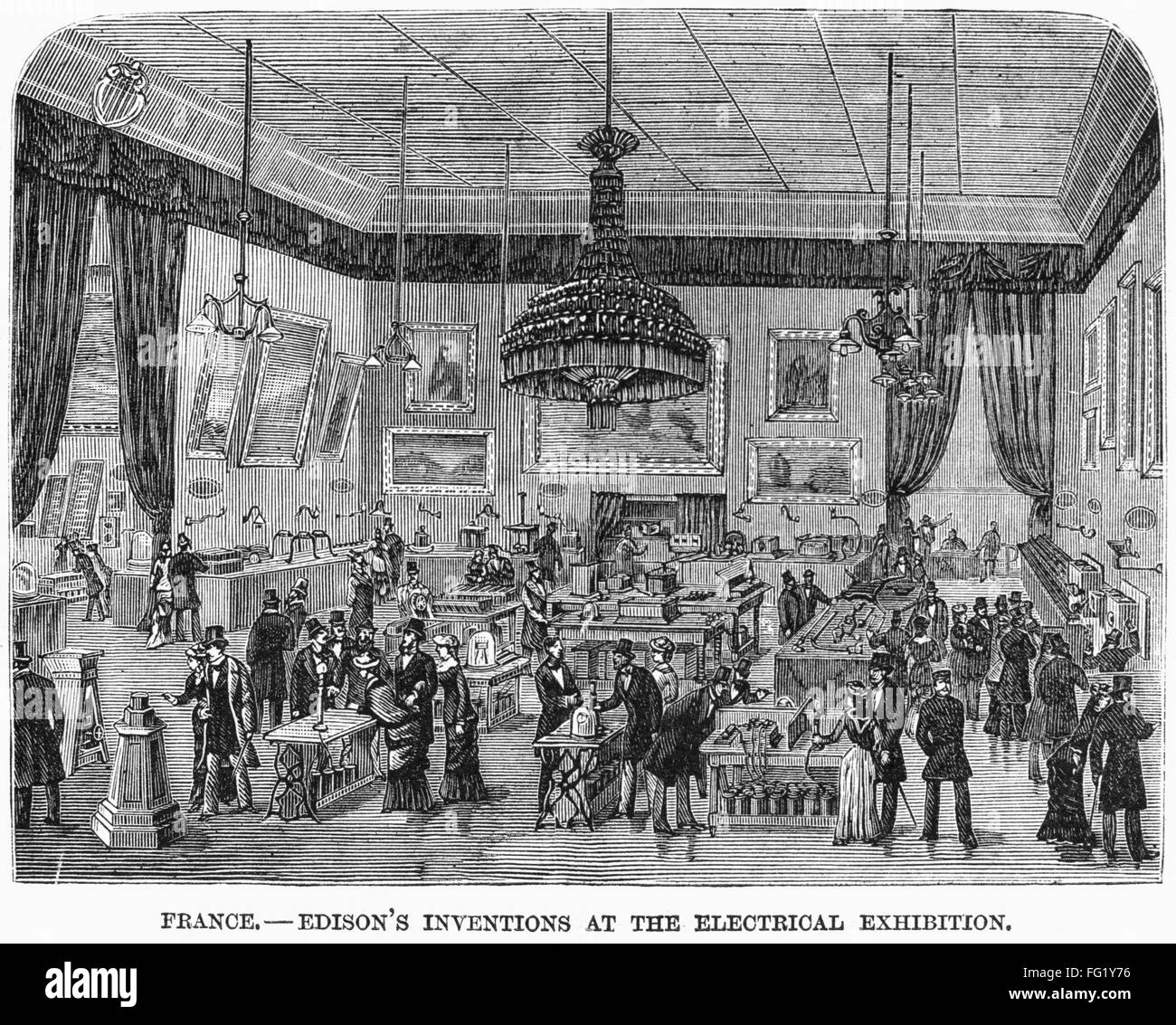 FRANCE: EXHIBITION, 1881. /n'France - Edison's inventions at the ...