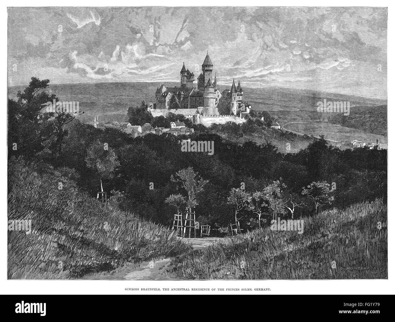SCHLOSS BRAUNFELS, 1881. /n'Schloss Braunfels, the ancestral residence ...
