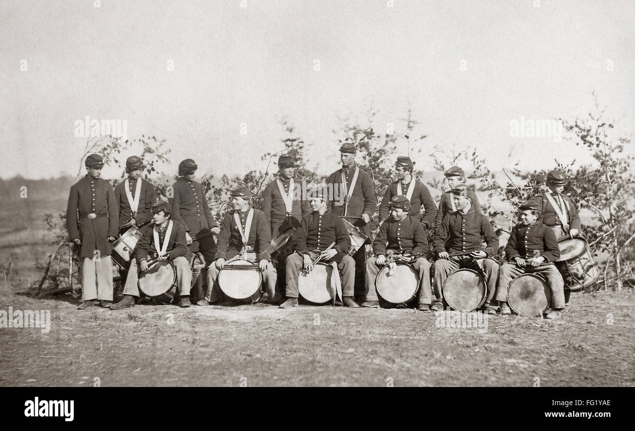 CIVIL WAR: MUSICIANS, 1863. /nPortrait of the Drum Corps of 61st New ...