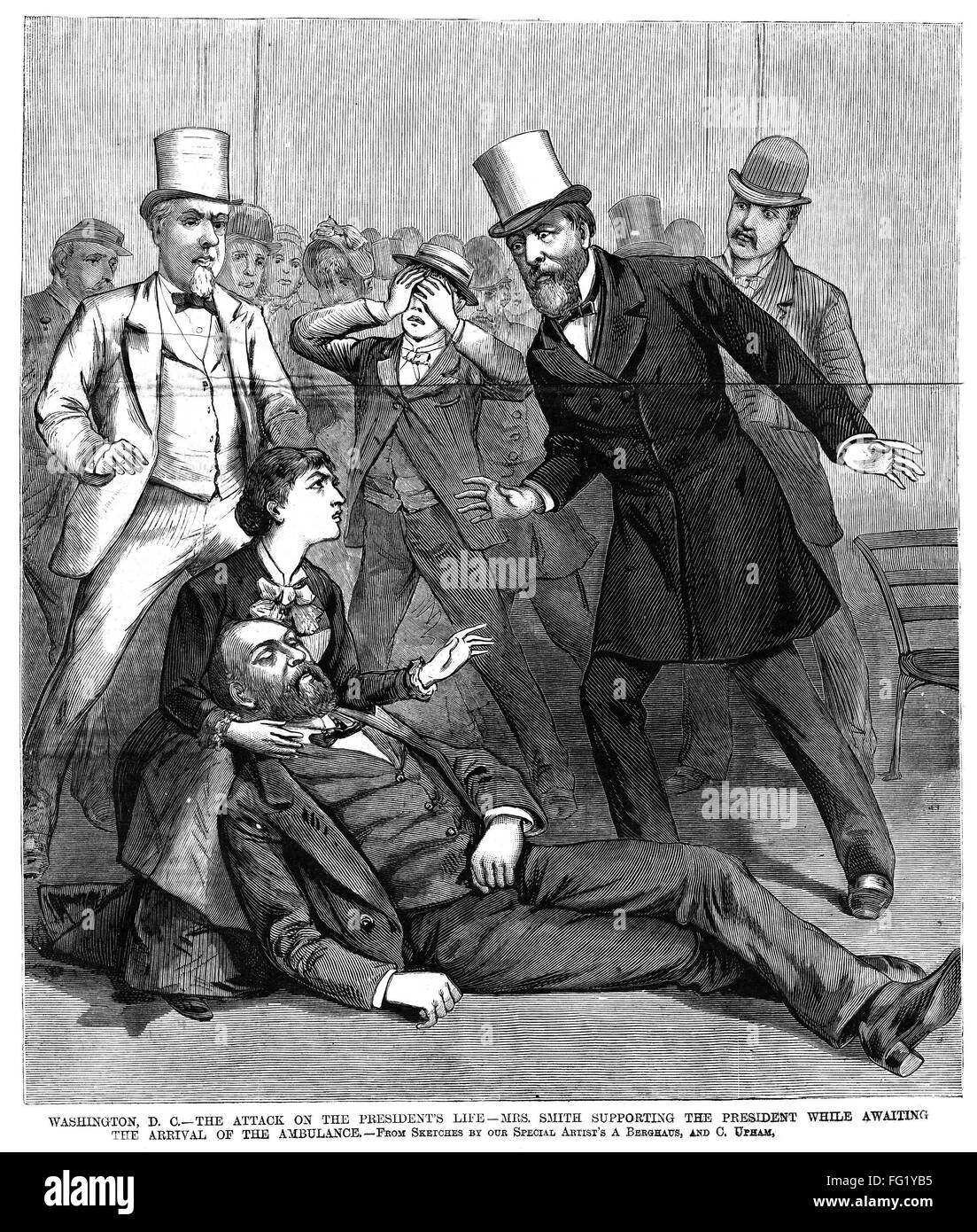 GARFIELD ASSASSINATION. /n'Washington D.C. - The attack on the ...