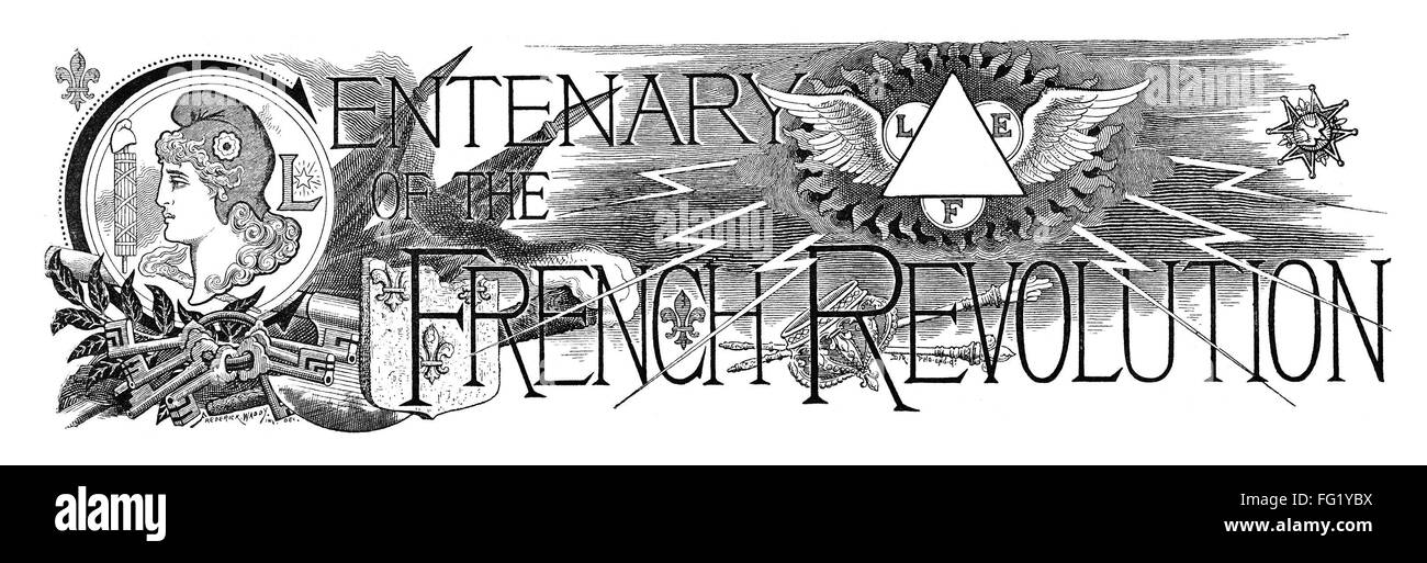 FRENCH REVOLUTION. /nEnglish engraving, 1889, commemorating the ...