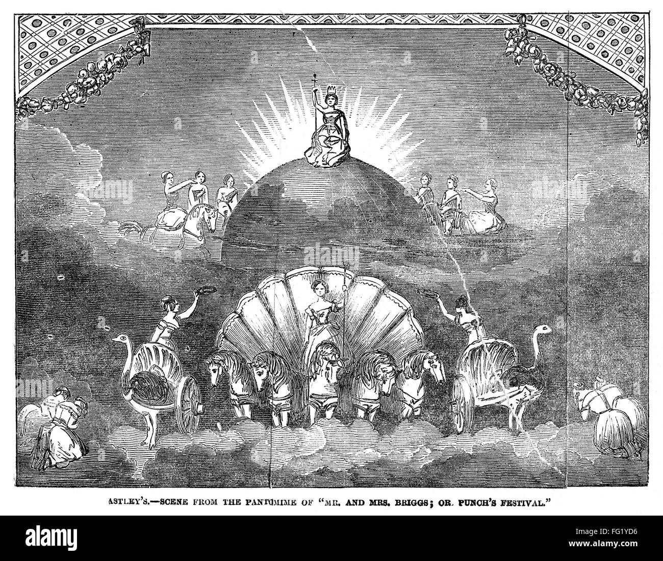 THEATER: PANTOMIME, 1851. /nScene from the pantomime, 'Mr. and Mrs ...