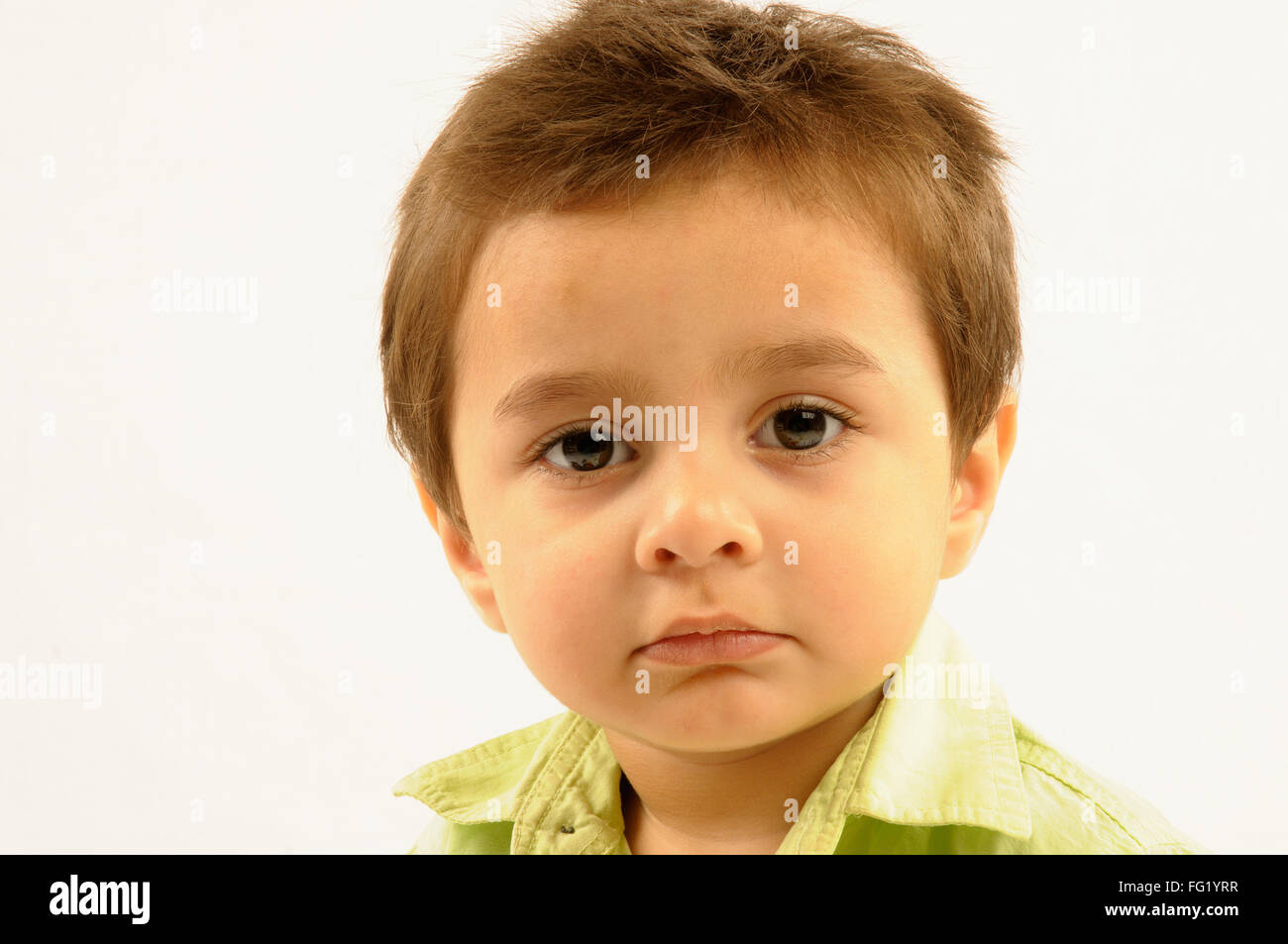 Boy looking curiously MR#686O 29 June 2008 Stock Photo - Alamy