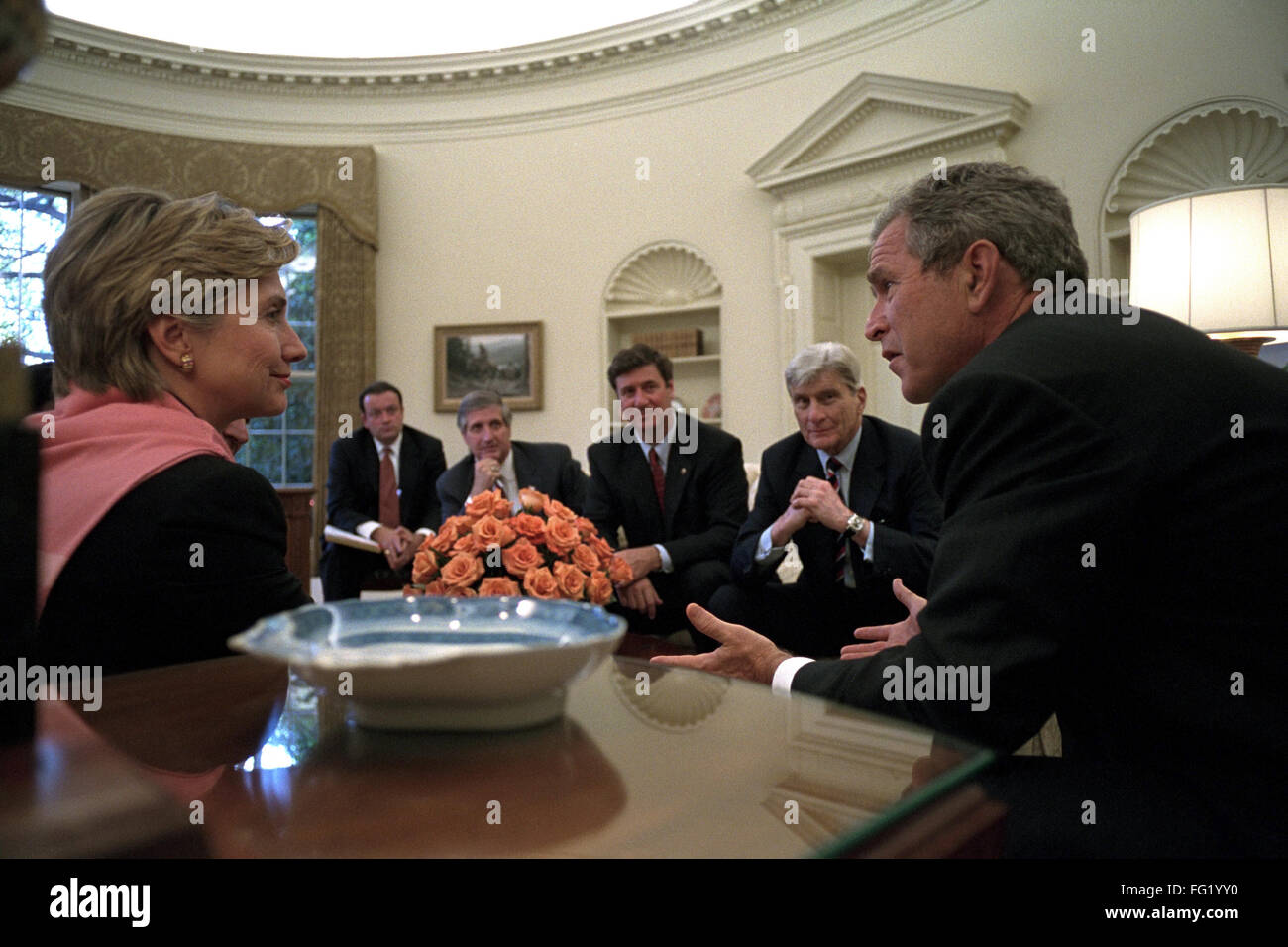 GEORGE W. BUSH (1946- )./n43rd President of the United States. Meeting ...