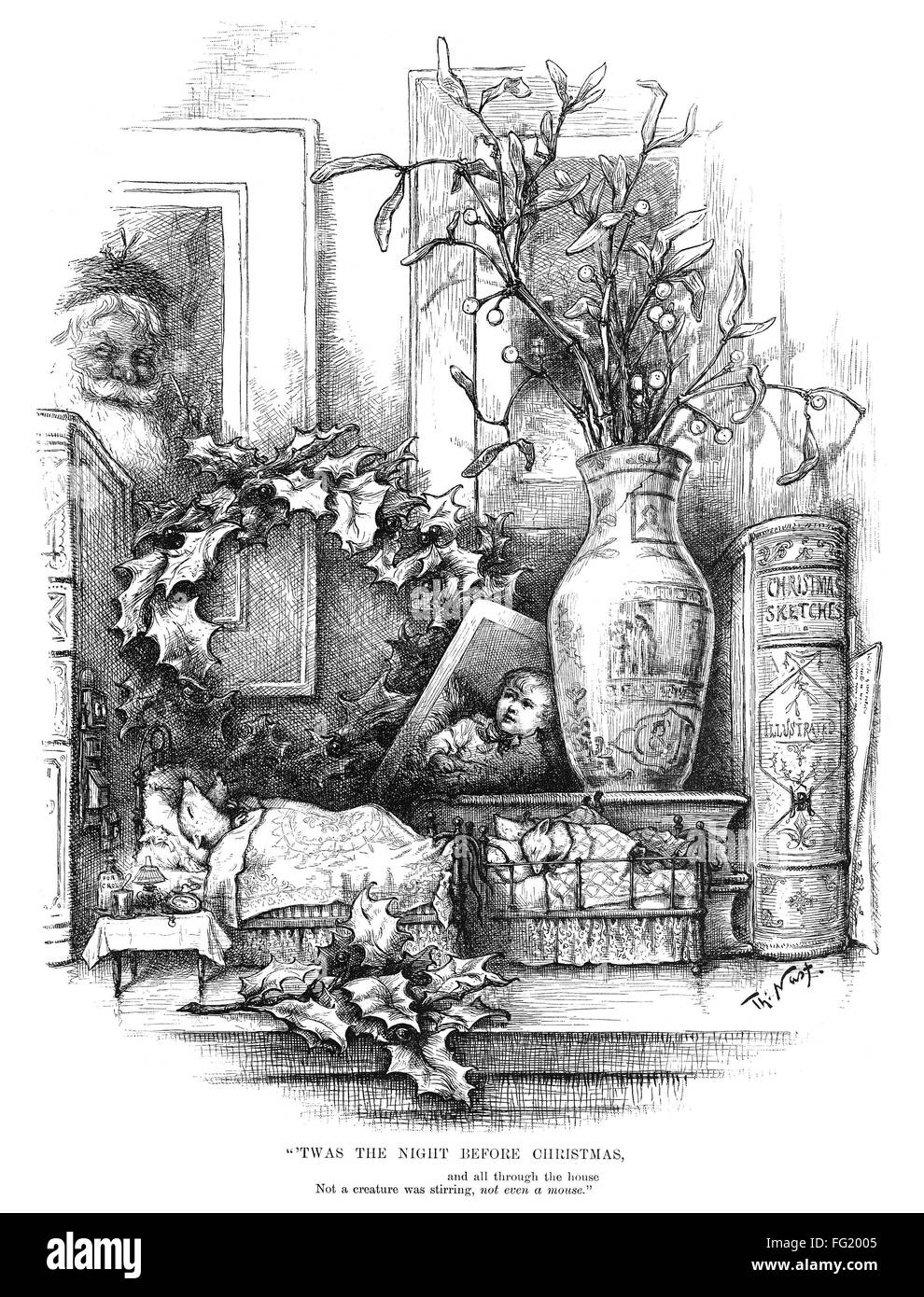 NAST: CHRISTMAS, 1886. /n''Twas the night before Christmas, and all ...