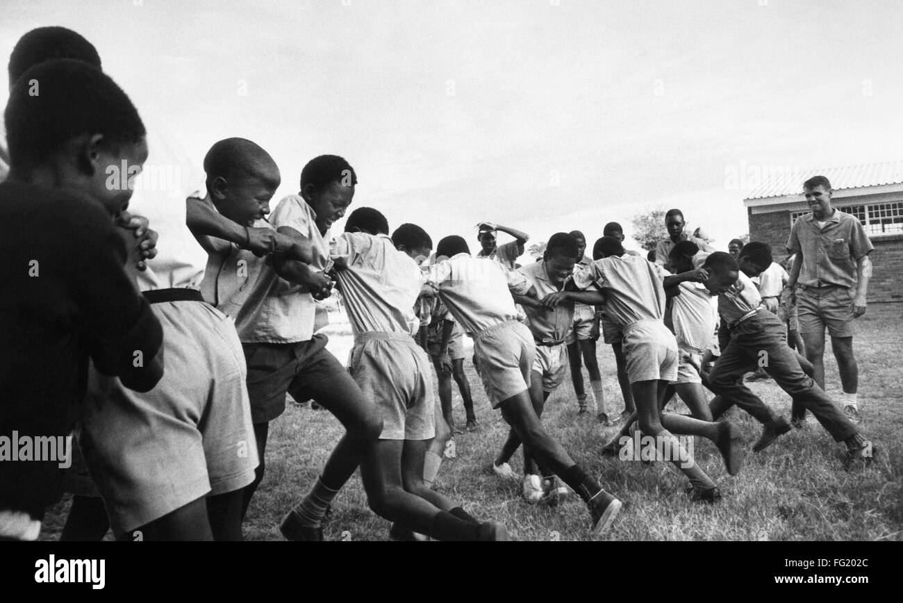 BOTSWANA: GAMES. /nBoy Scouts playing in Gaborone, Botswana. Photograph ...
