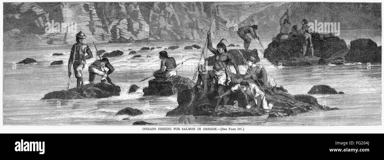 Native american salmon fishing hi-res stock photography and images - Alamy