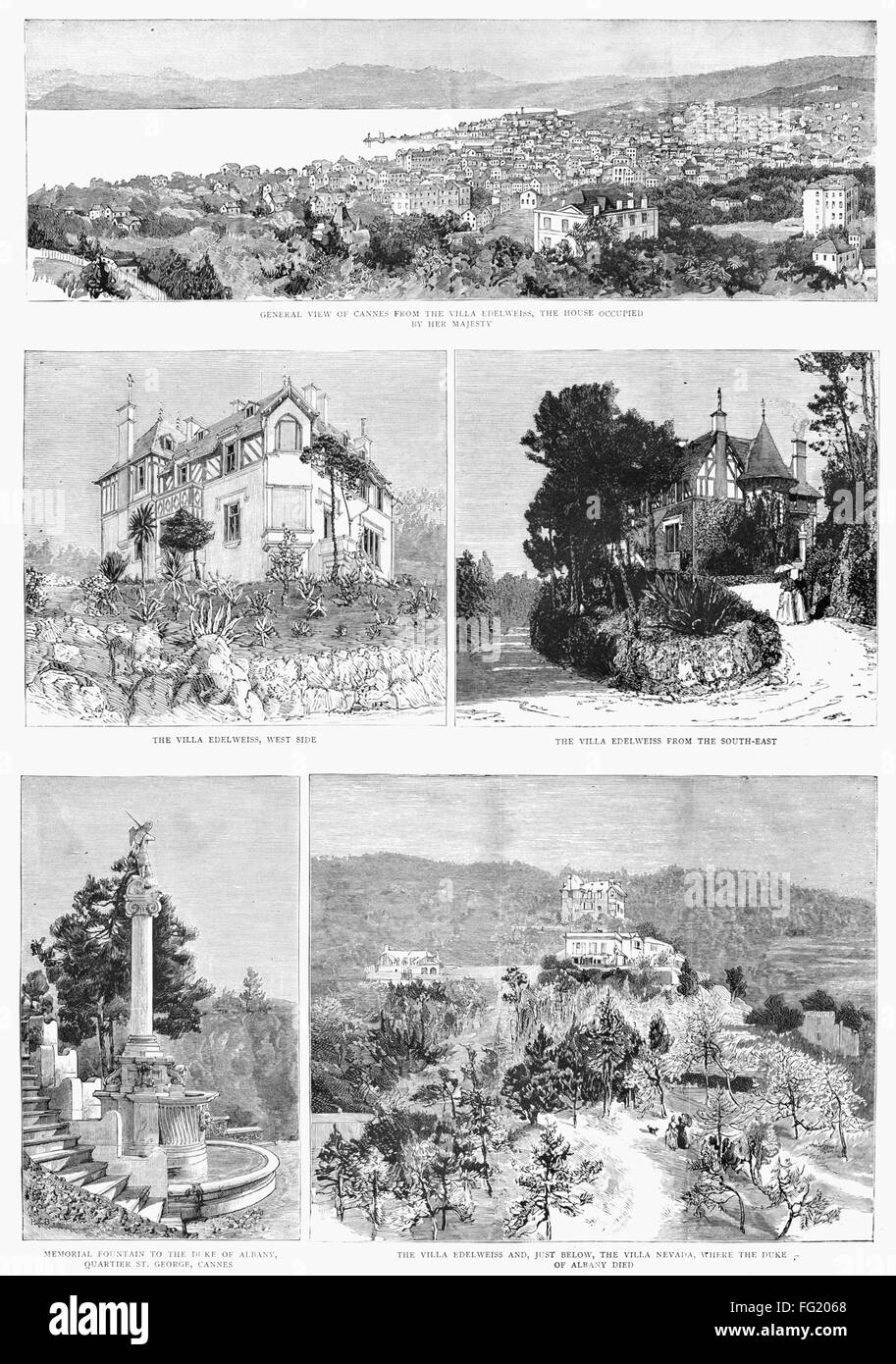 FRANCE: CANNES, 1887. /n'The Queen's visit to Cannes.' Engraving, 1887 ...