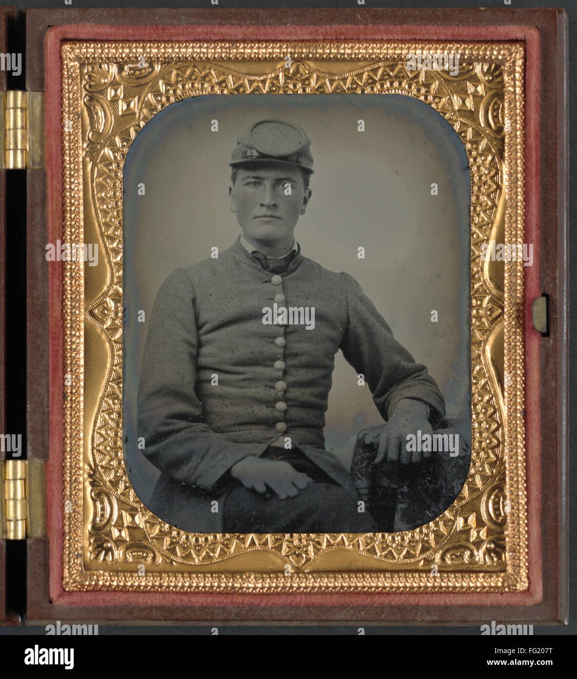 CIVIL WAR: SOLDIER, c1863. /nPortrait of Confederate soldier. Ambrotype ...