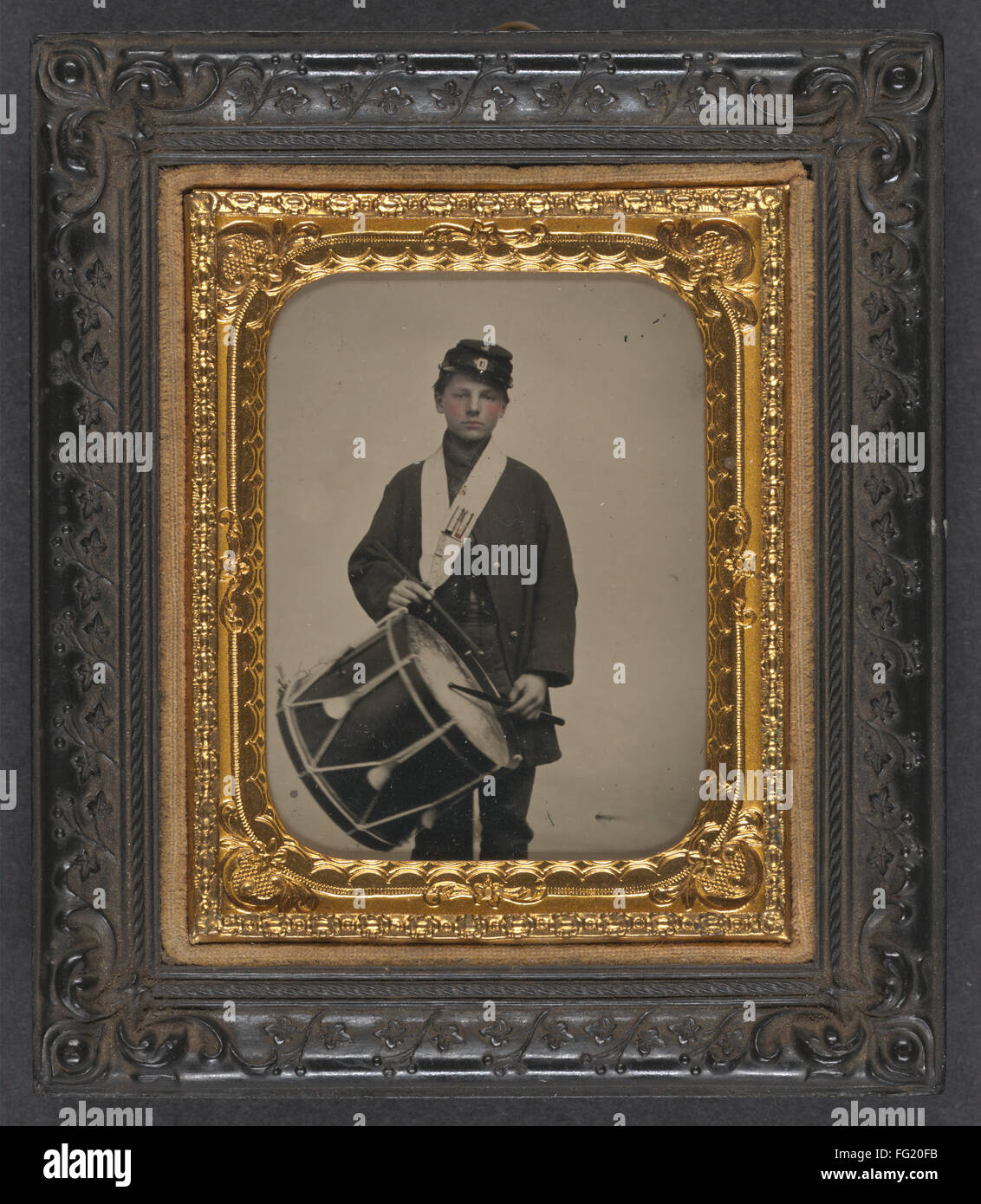 CIVIL WAR: DRUMMER, c1863. /nPortrait of Union Army drummer Samuel W ...