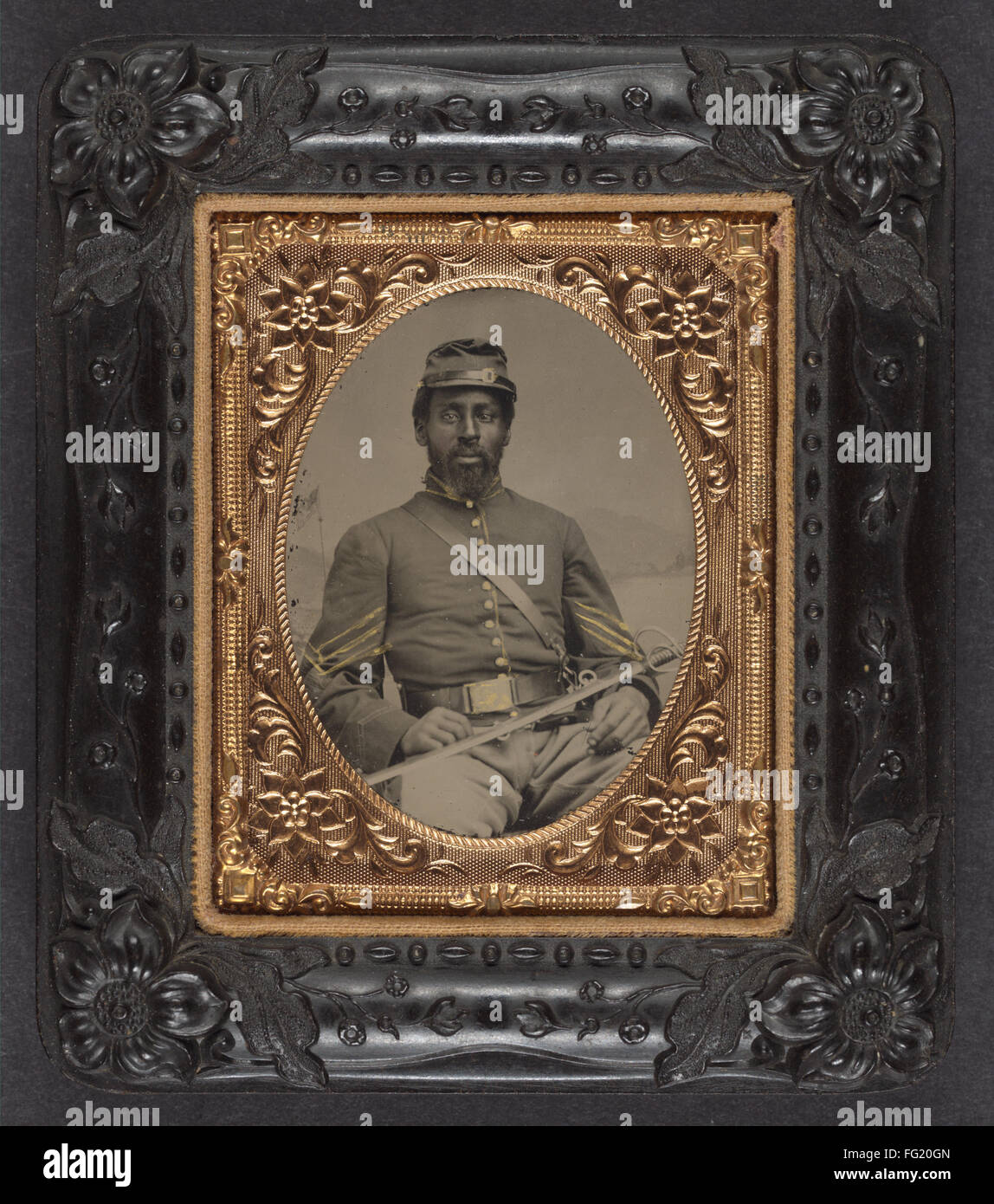 CIVIL WAR: SOLDIER, c1864. /nPortrait of a Union soldier. Ambrotype ...