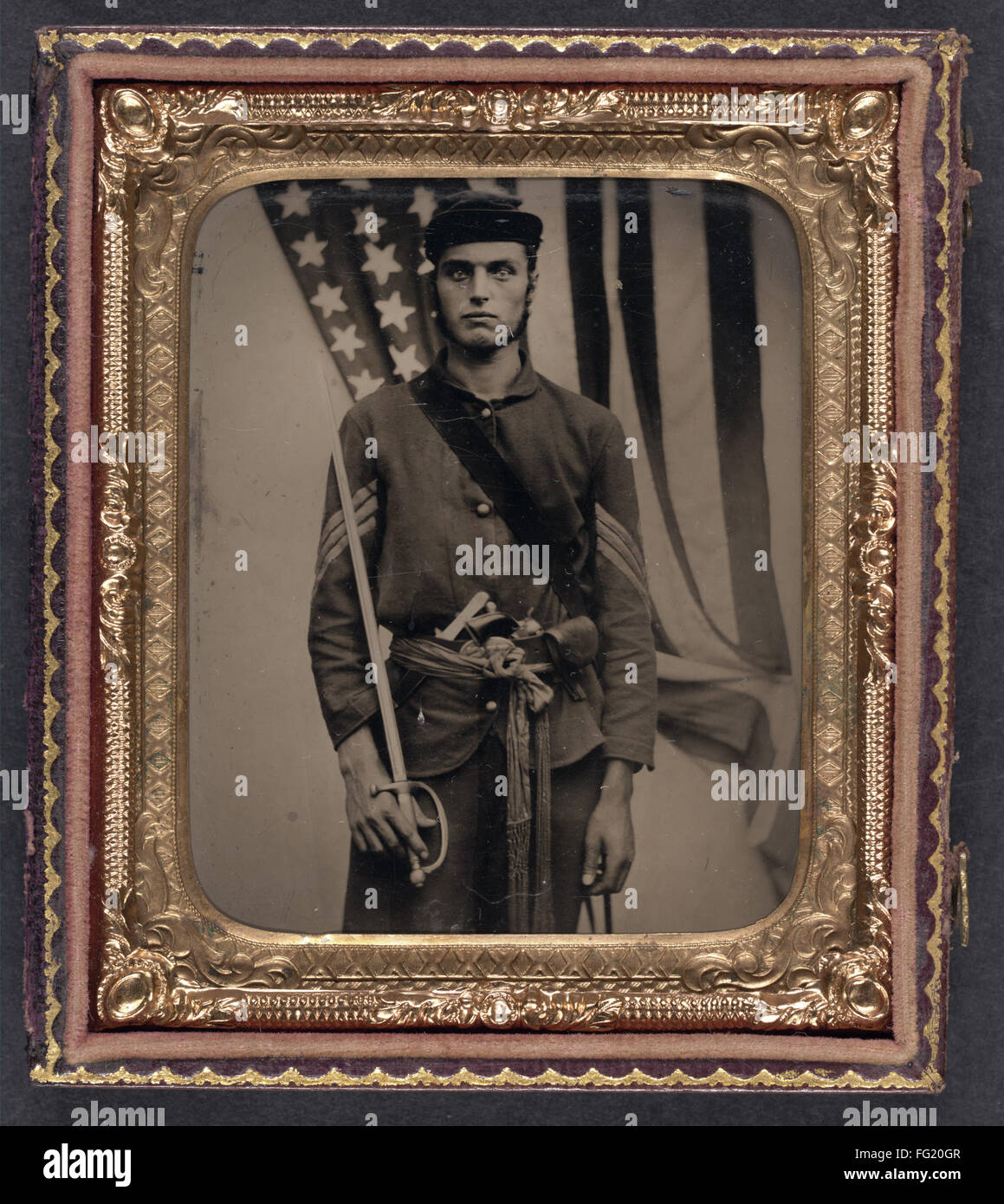 CIVIL WAR: SOLDIER, c1863. /nPortrait of a Union Army sergeant ...