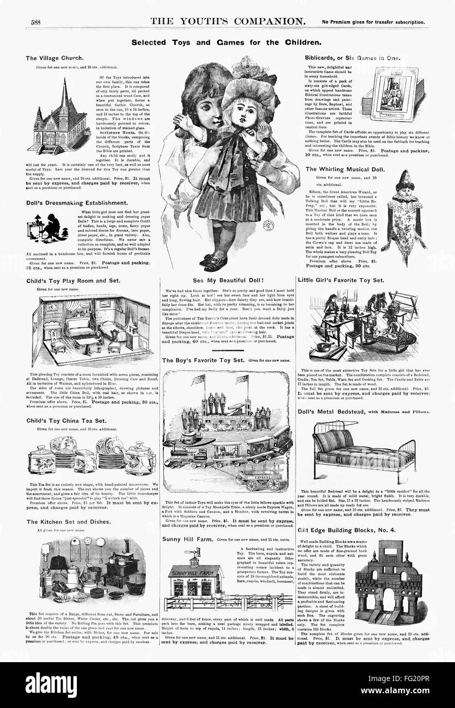 ADVERTISEMENT: TOYS, 1890. /nAmerican magazine advertisements for ...