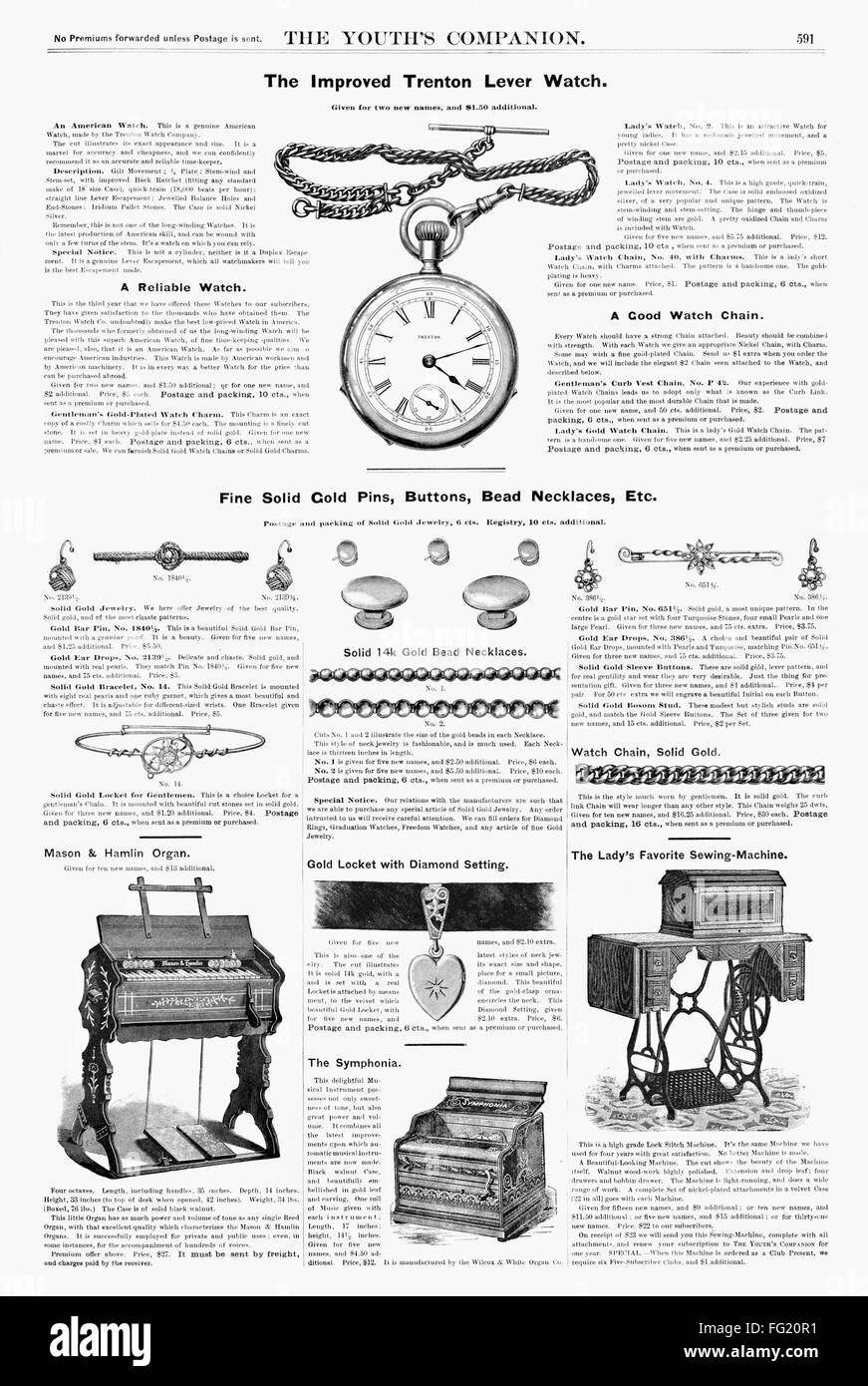 AD: JEWELRY, 1890. /nAmerican magazine advertisements for a pocket ...