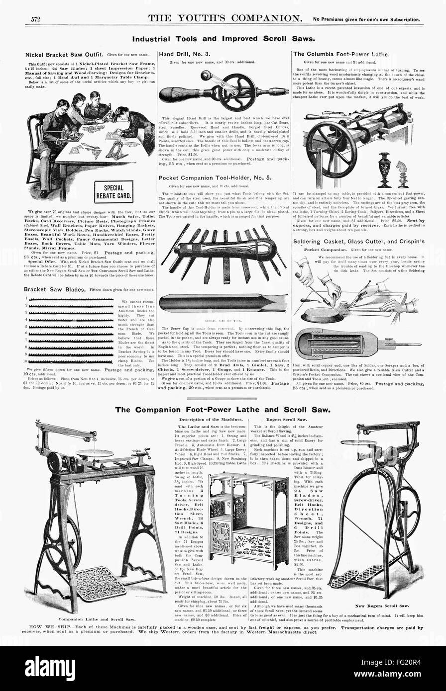 AD: TOOLS, 1890. /nAmerican magazine advertisements for industrial ...