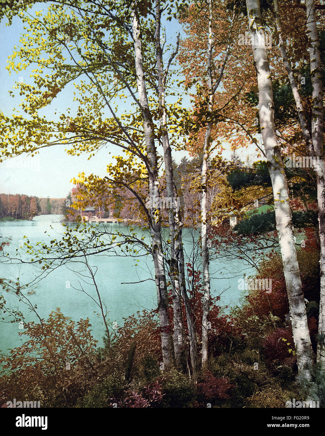 ADIRONDACKS, c1903. /nThe inlet on Spitfire Lake in the Adirondack ...