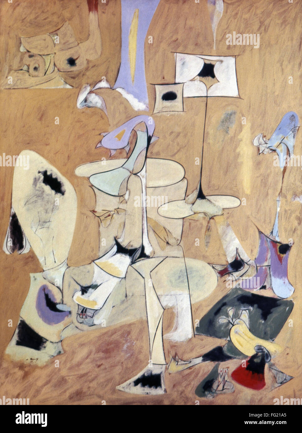 GORKY: THE BETROTHAL, II. /n'The Betrothal, II.' Oil on canvas by ...