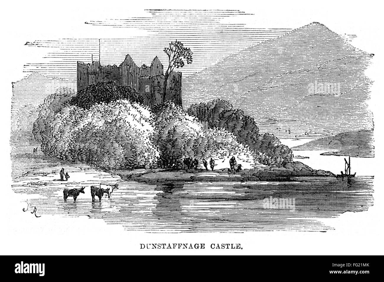 SCOTLAND: CASTLE, 1871. /nRuin of Dunstaffnage Castle in Argyll and ...