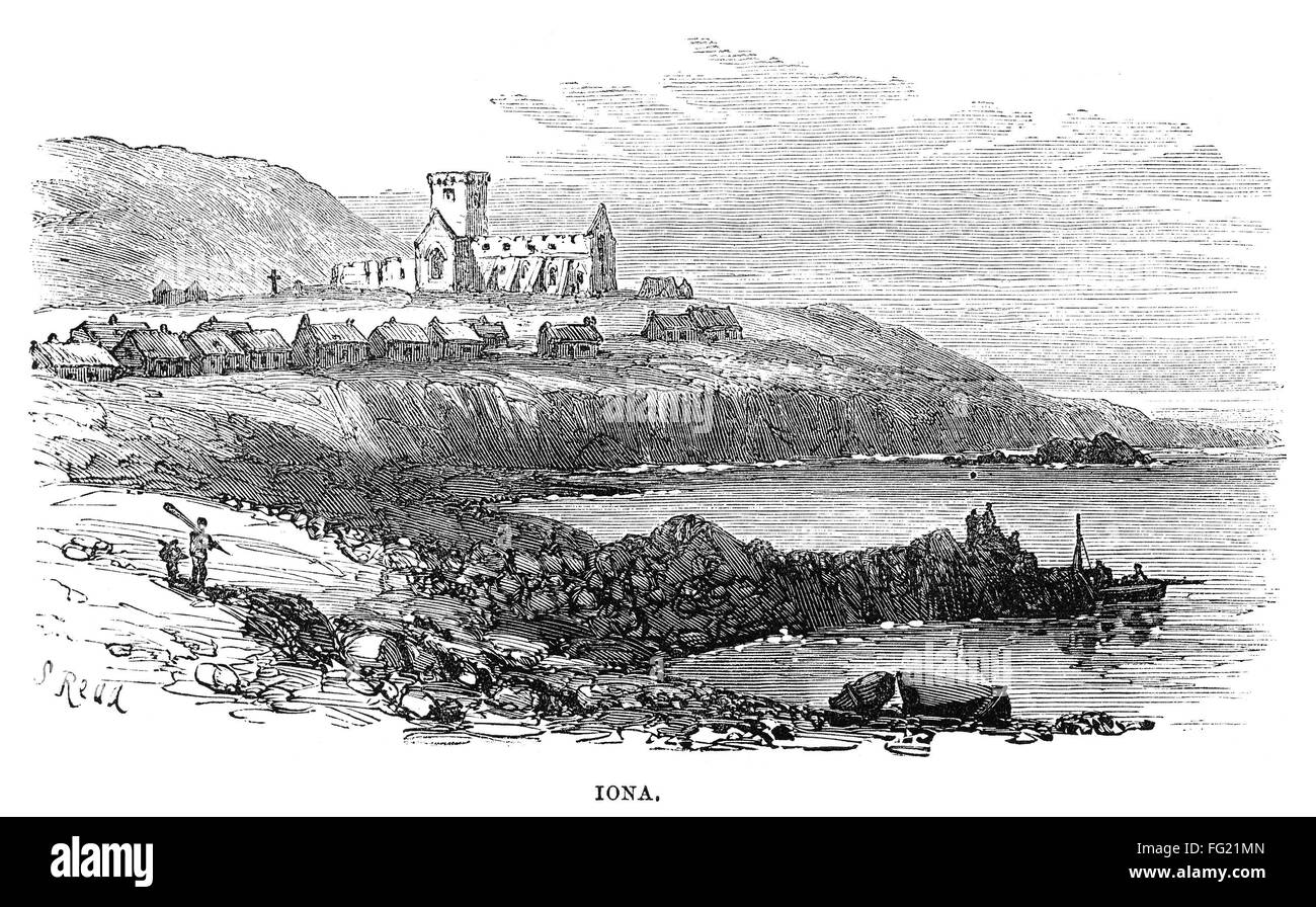 SCOTLAND: IONA, 1871. /nCastle on the island of Iona, in the Inner ...