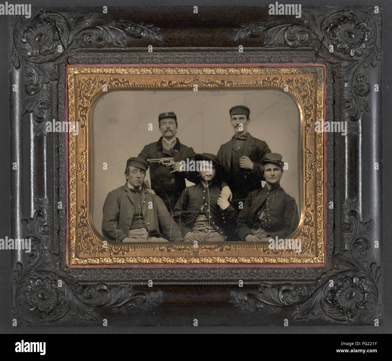 CIVIL WAR: SOLDIERS, c1863. /nPortrait of three men in Union uniforms ...