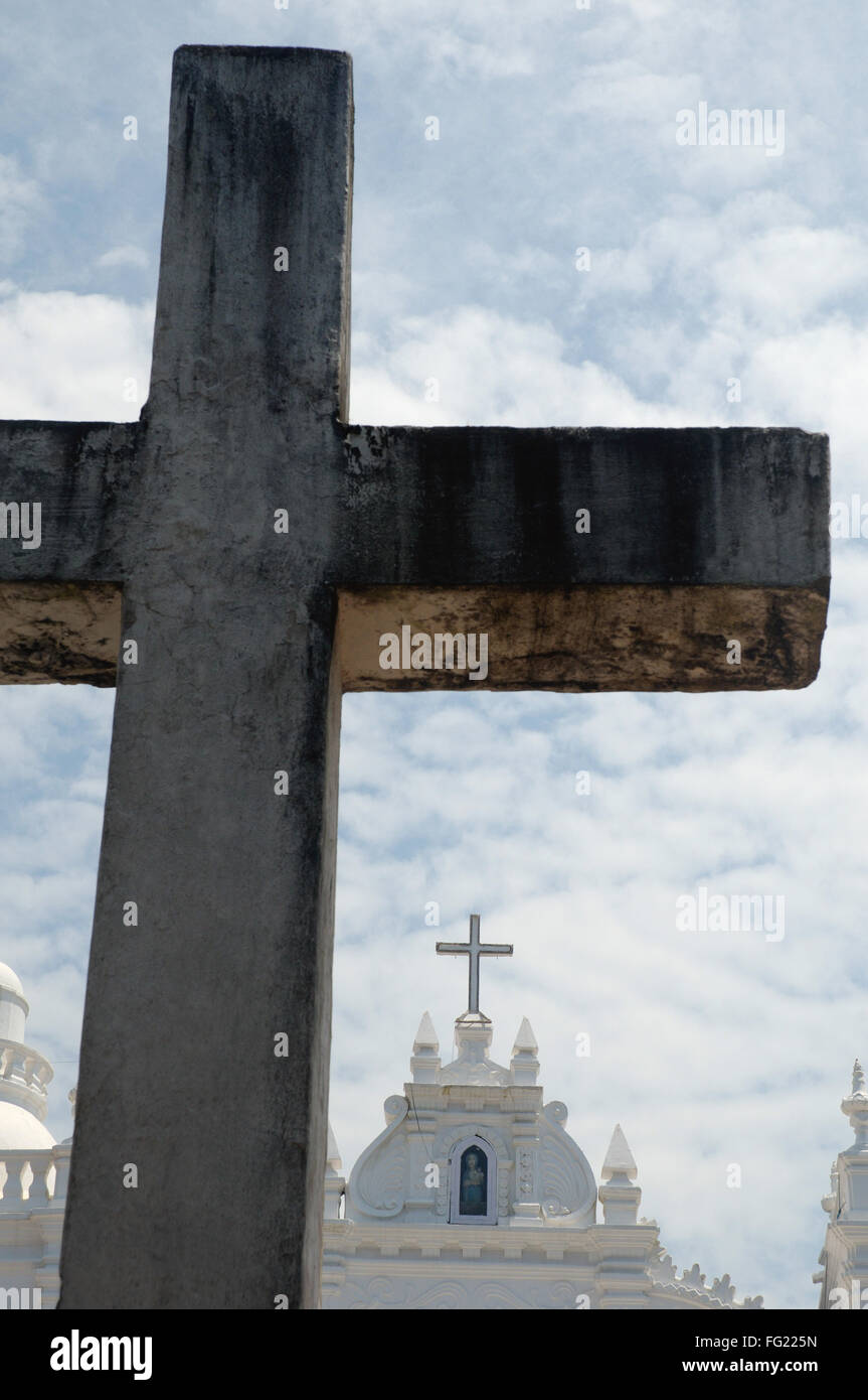 The white holy church Goa Maharashtra India Asia September 2010 Stock ...