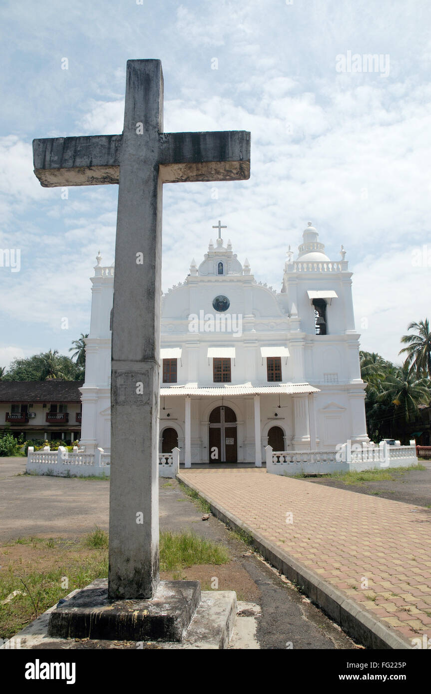 A white holy church Goa Maharashtra India Asia September 2010 Stock ...