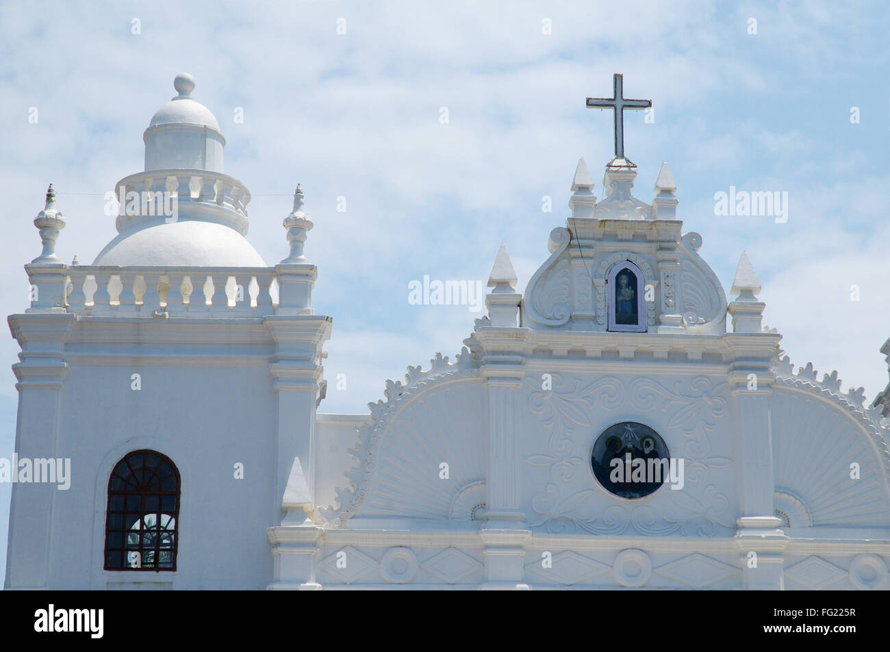 A white holy church Goa Maharashtra India Asia September 2010 Stock ...
