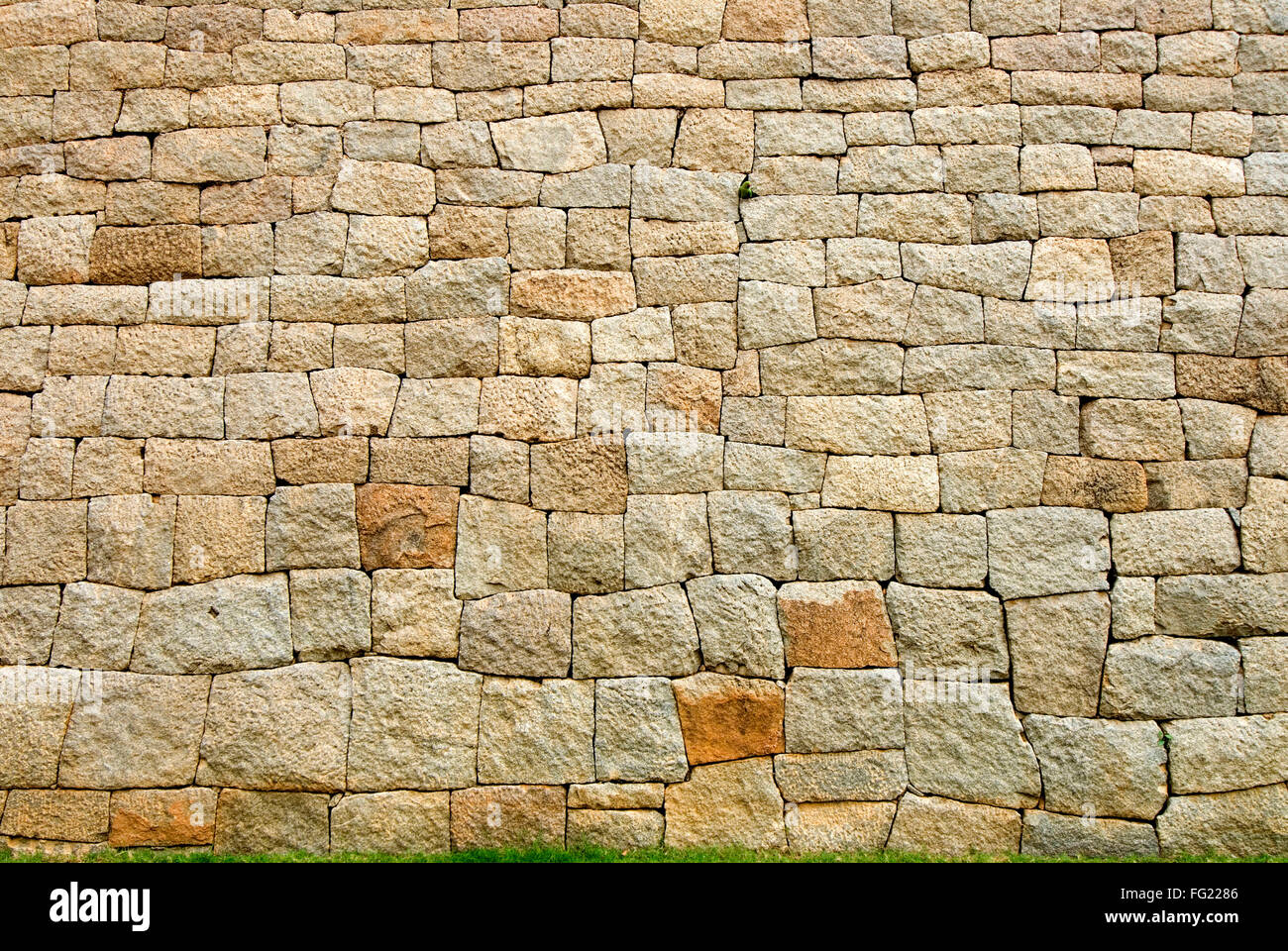 Structure of wall of Hampi fort Karnataka , India Stock Photo - Alamy