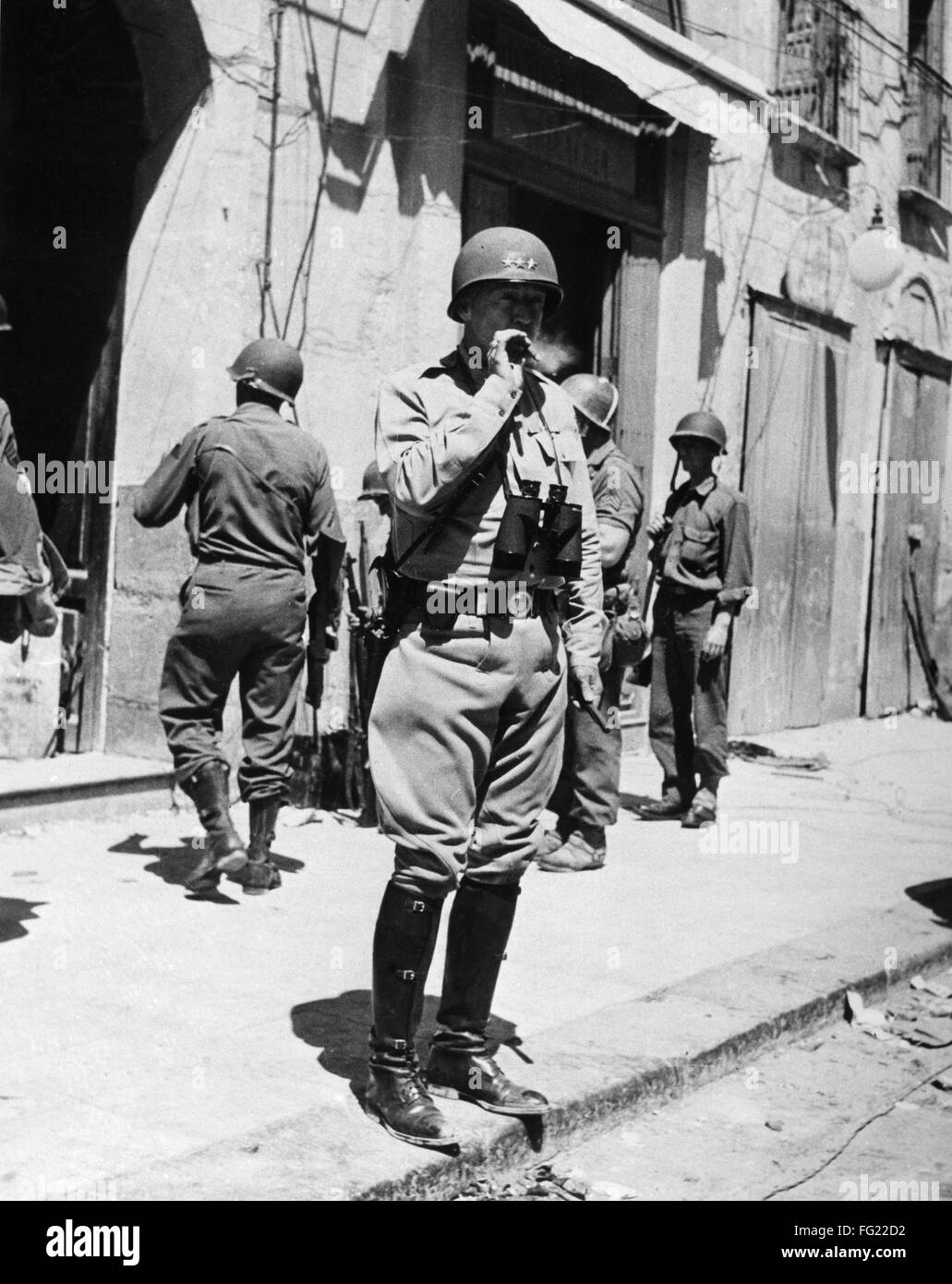 GEORGE S. PATTON (1885-1945). American army officer. Photographed in ...