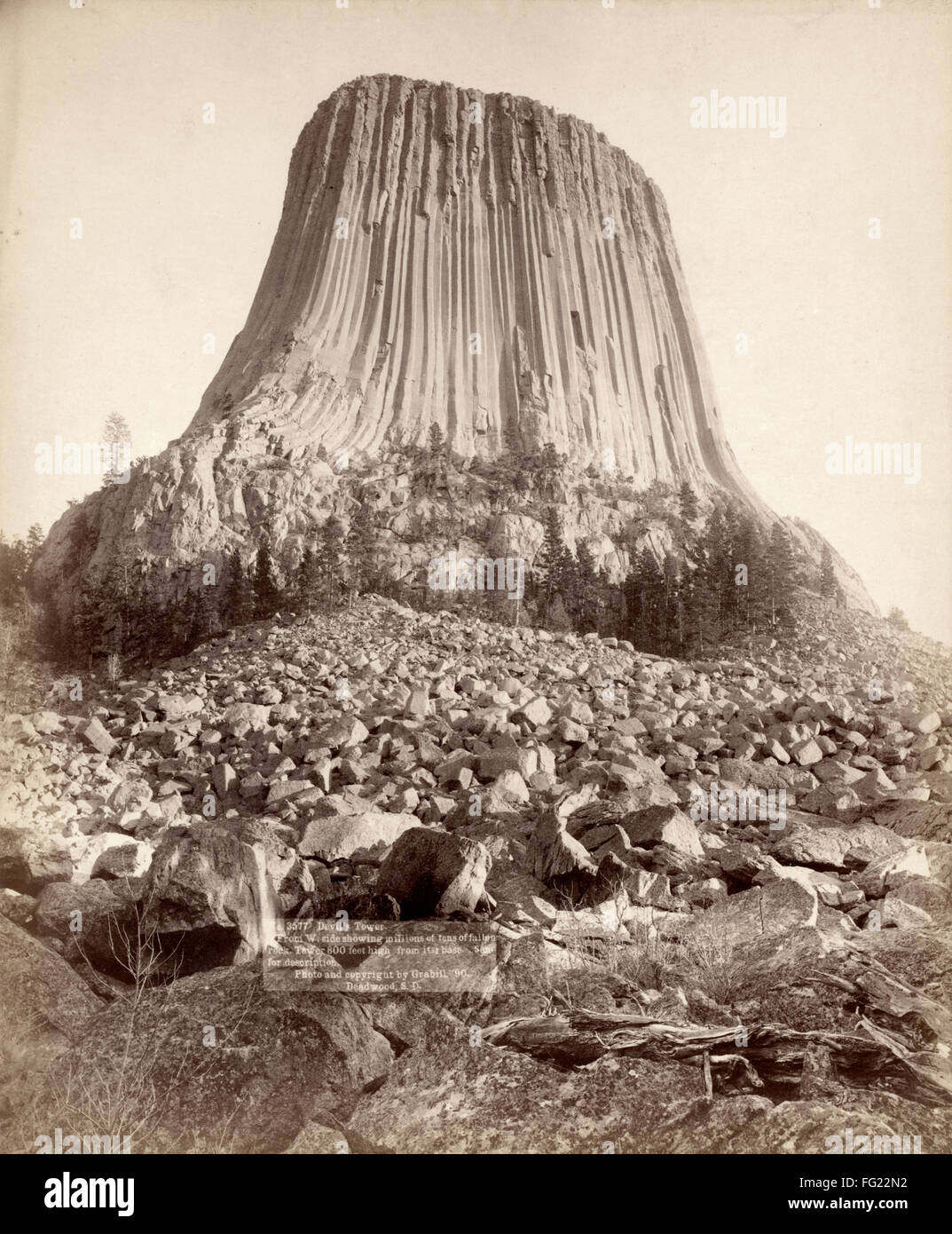 WYOMING: DEVIL'S TOWER. /nA view of Devils Tower in Hullet, Wyoming ...