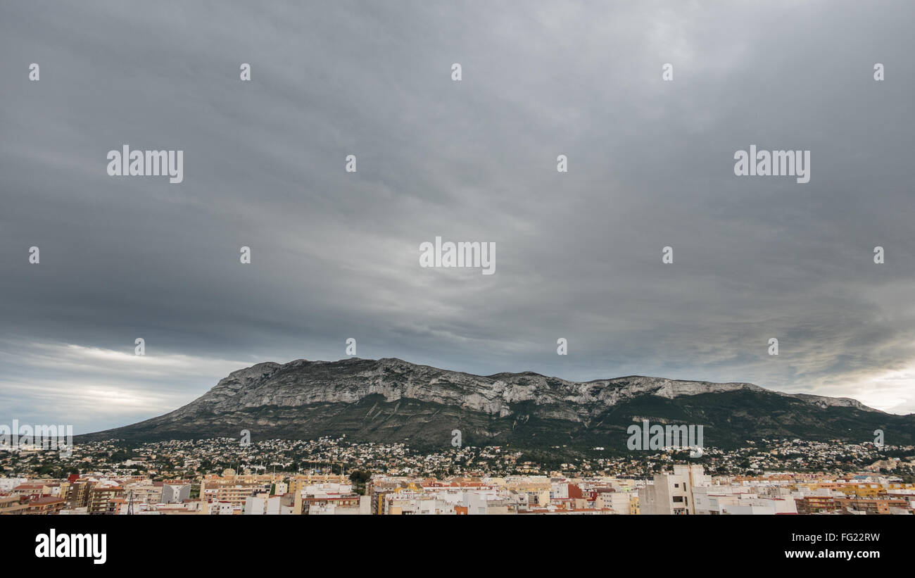 Montgo mountain over Denia Stock Photo - Alamy