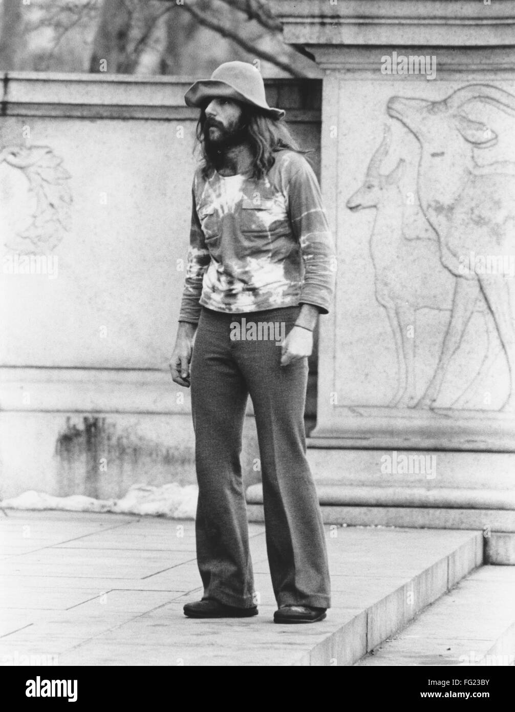 HIPPIE MOVEMENT, 1968. /nA hippie in Central Park, New York City. Full ...