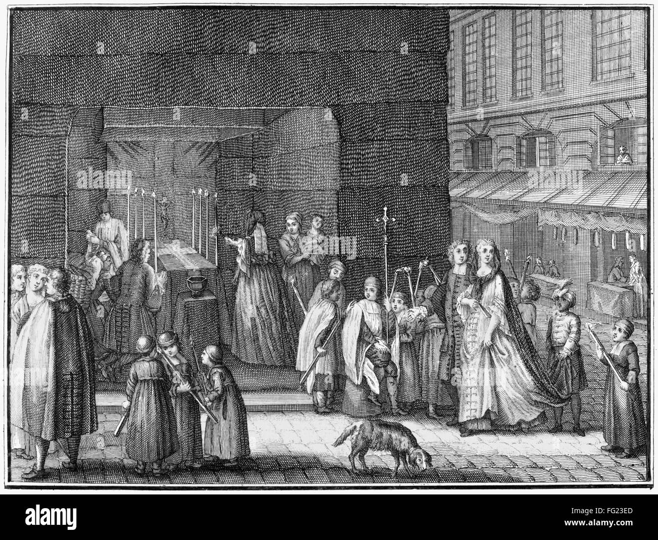 FUNERAL MASS, 18th CENTURY. /n'The Exposition of the corpse at the ...