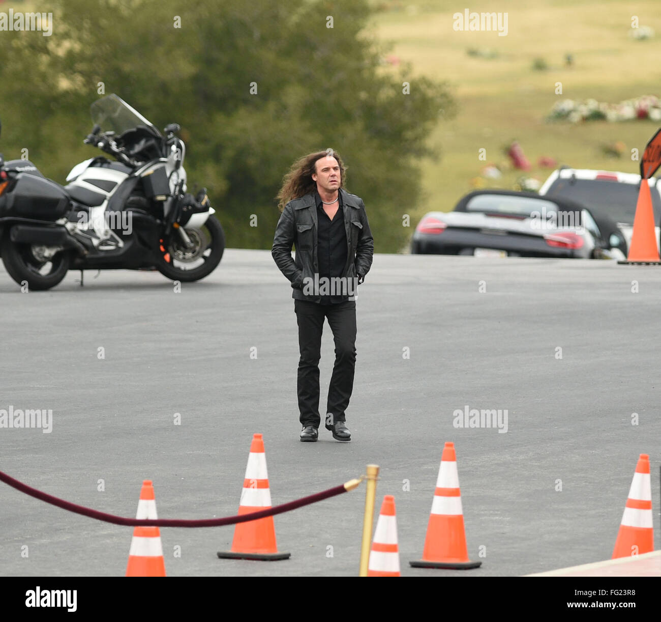 The funeral of Motorhead frontman Lemmy Kilmister at Forest Lawn ...